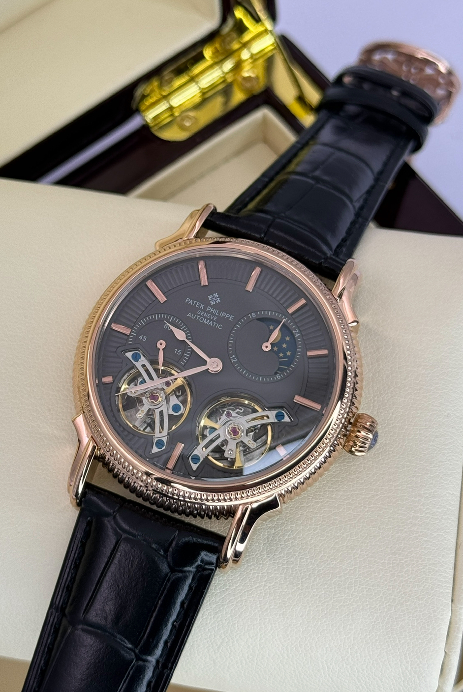 Patek Philippe Double Tourbillon – 41mm Rose Gold with Black Dial ...