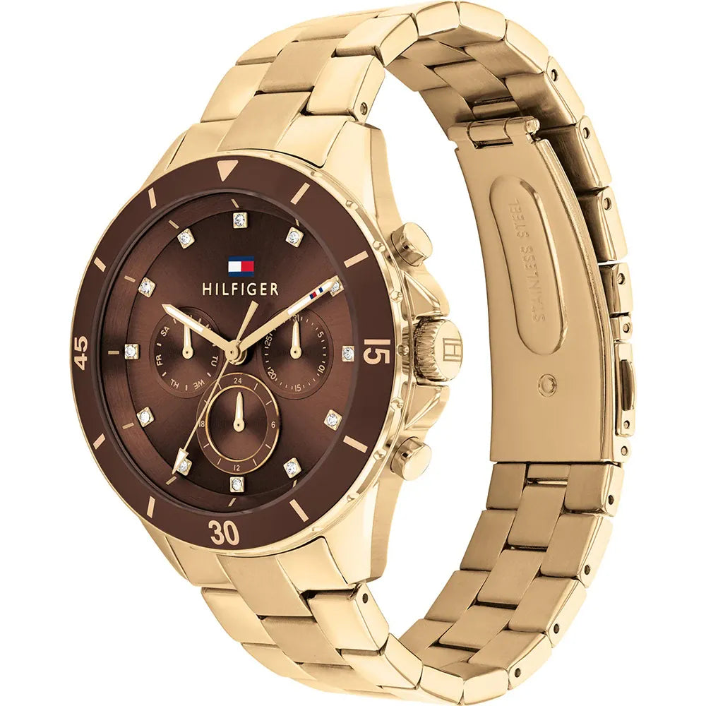 Tommy Hilfiger Brown Dial Leather Strap Ladies Watch – 1782709 ...