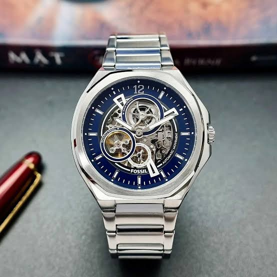 Fossil Evanston Automatic Skeleton Stainless Steel Men’s Watch – BQ2620 ...