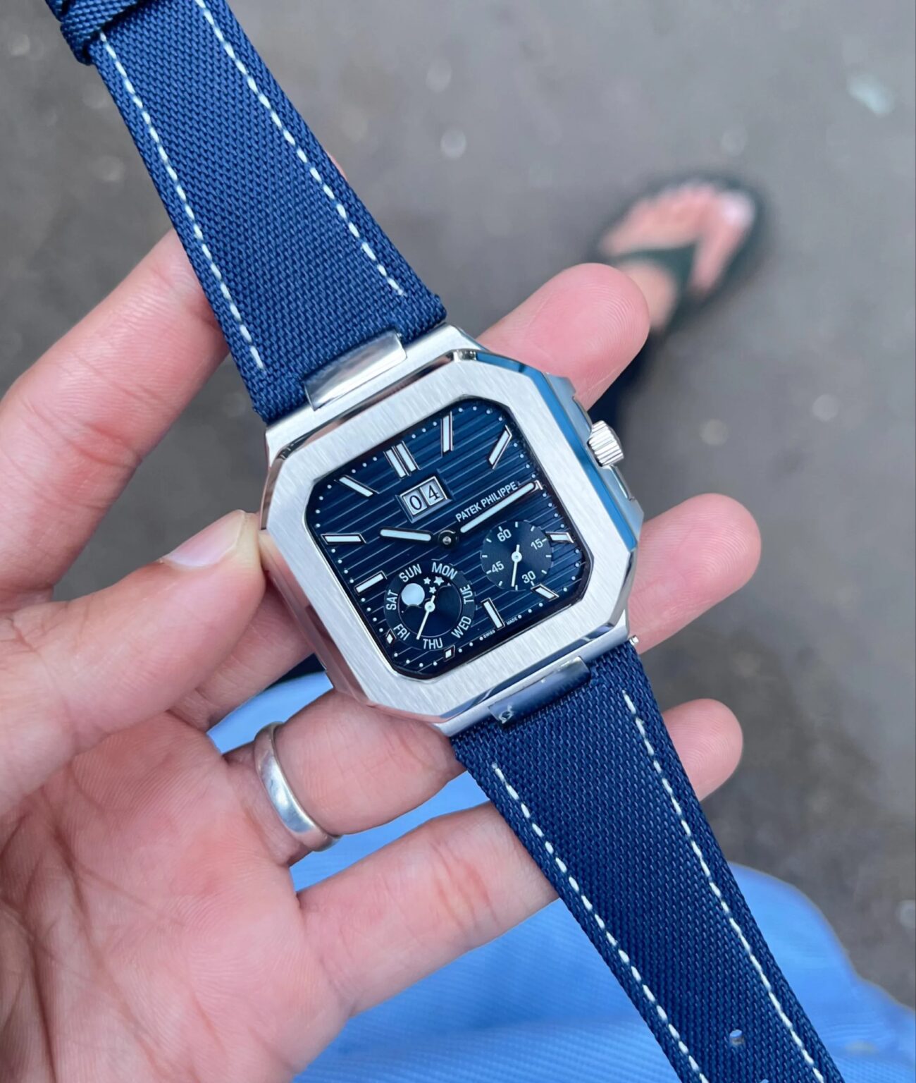 Patek Philippe Cubitus 5822P-001 | Blue Fabric Strap | Master Grade ...