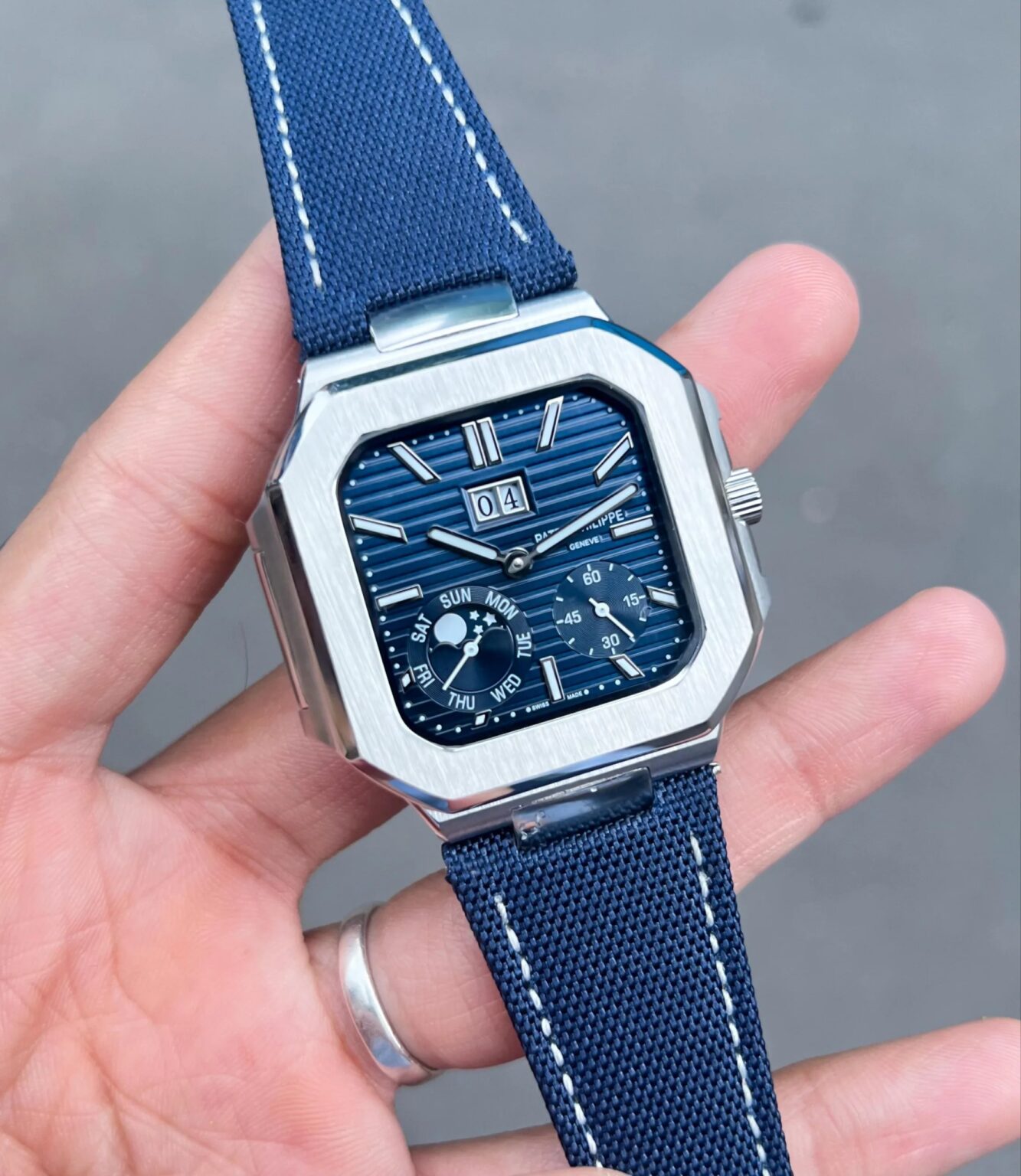 Patek Philippe Cubitus 5822P-001 | Blue Fabric Strap | Master Grade ...