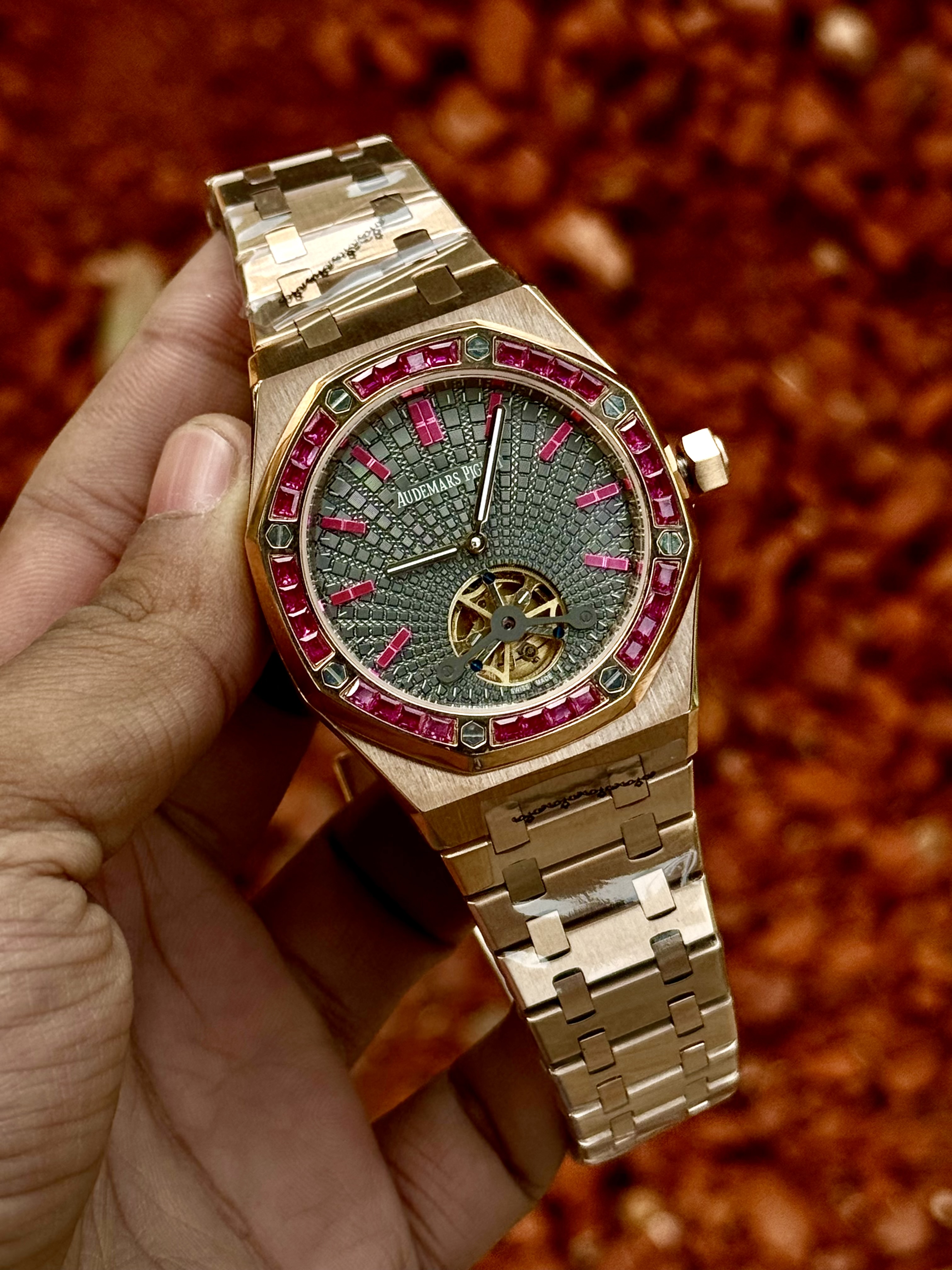 Audemars Piguet Royal Oak Tourbillon Rose Gold-Finished Master Grade ...