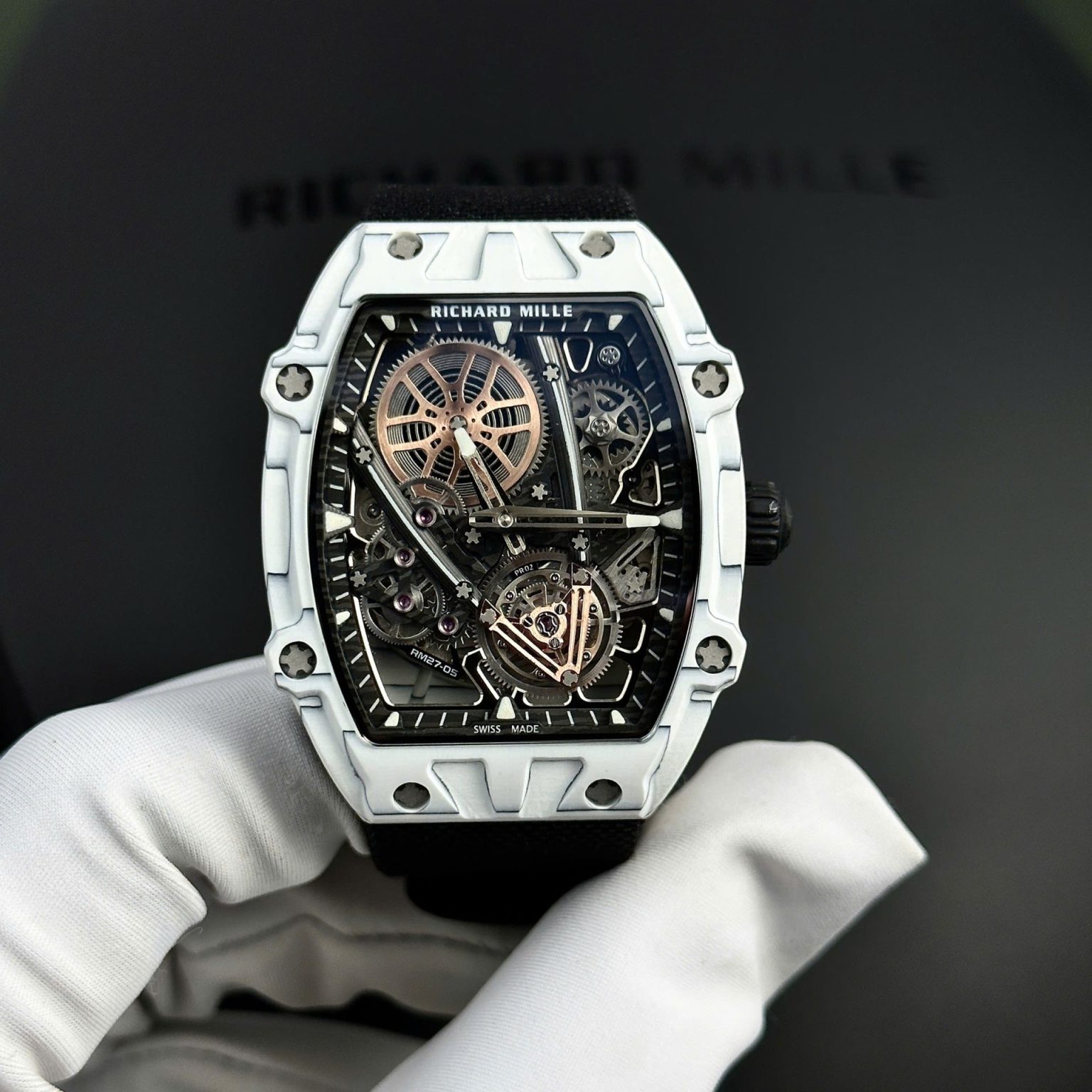 Richard Mille RM27-05 Rafael Nadal White Carbon Case Swiss 1:1 Grade ...