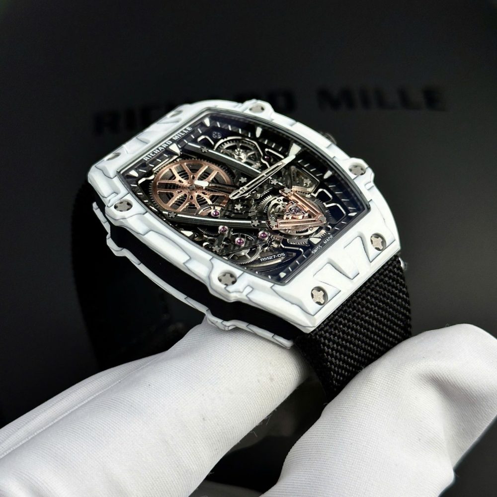 Richard Mille RM27-05 Rafael Nadal White Carbon Case Swiss 1:1 Grade ...
