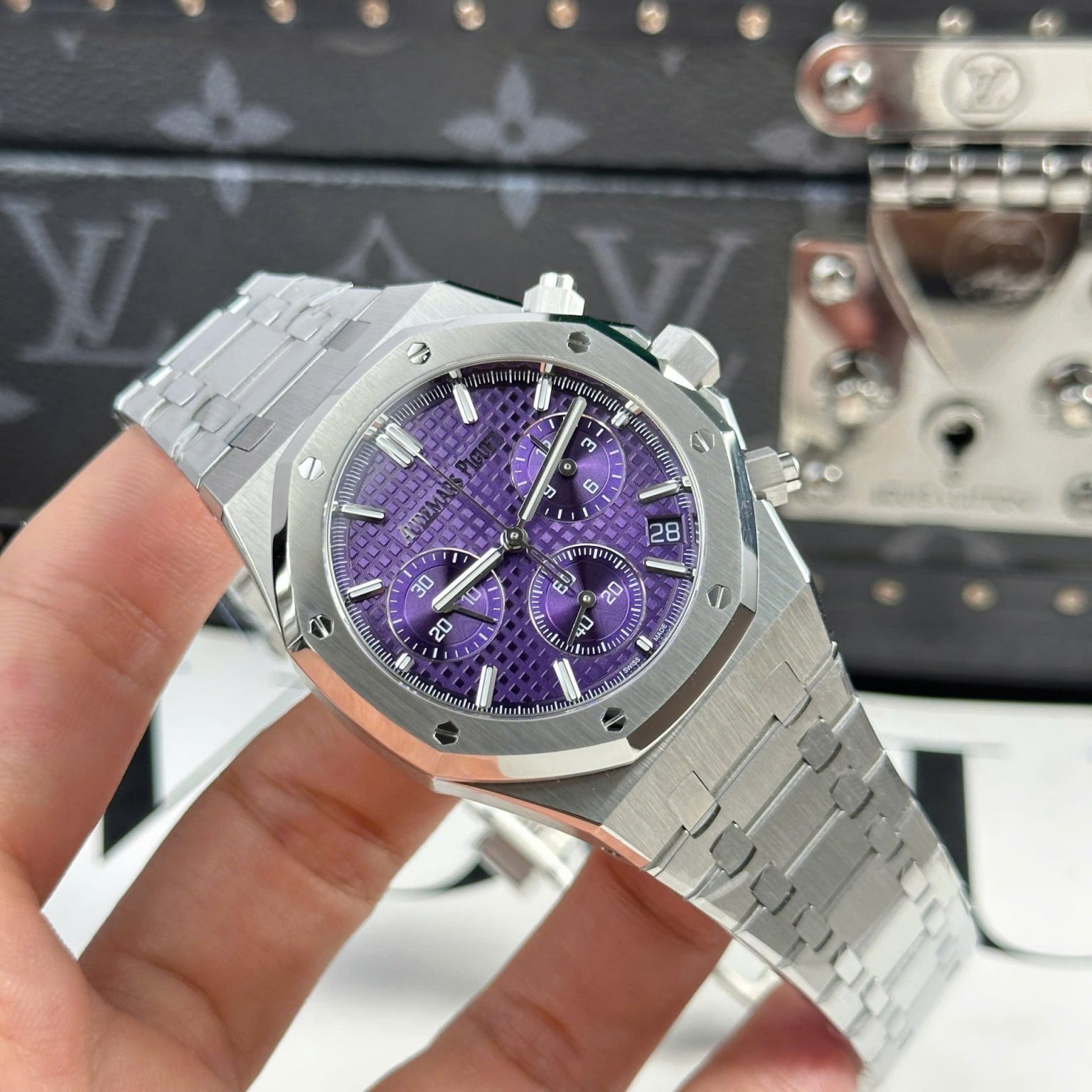 Audemars Piguet Royal Oak 26240ST Purple Dial Swiss 1:1 Grade Watch ...