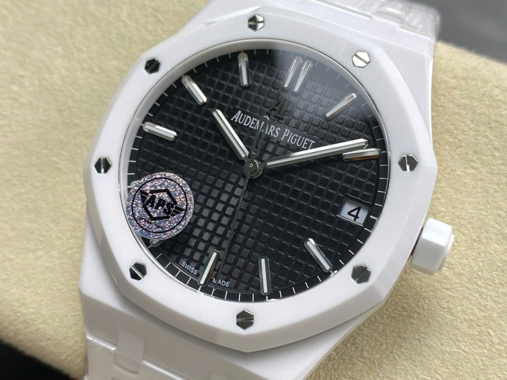 Audemars Piguet Royal Oak 15500 White Ceramic Black Dial 41mm Swiss 1:1 ...