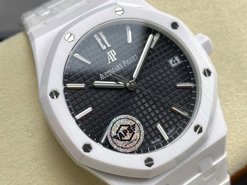 Audemars Piguet Royal Oak 15500 White Ceramic Black Dial 41mm Swiss 1:1 ...