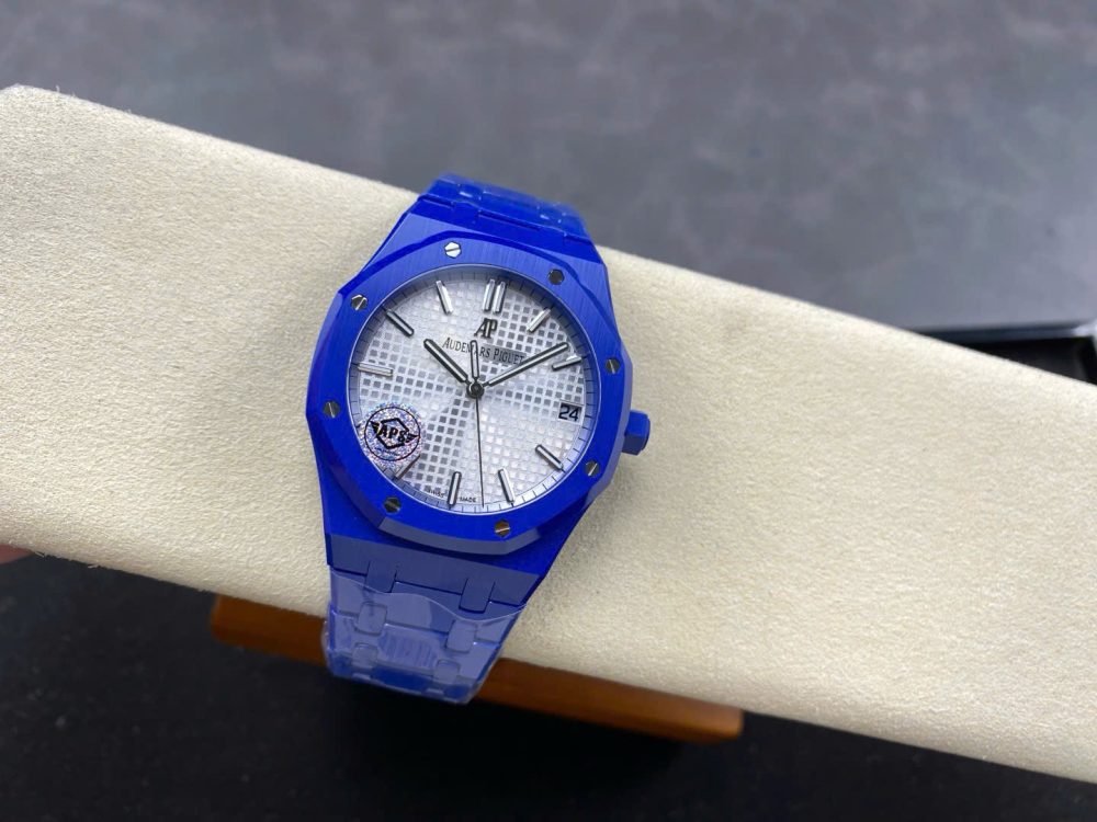 Audemars Piguet Royal Oak 15500 Blue Ceramic White Dial 41mm Swiss 1:1 ...