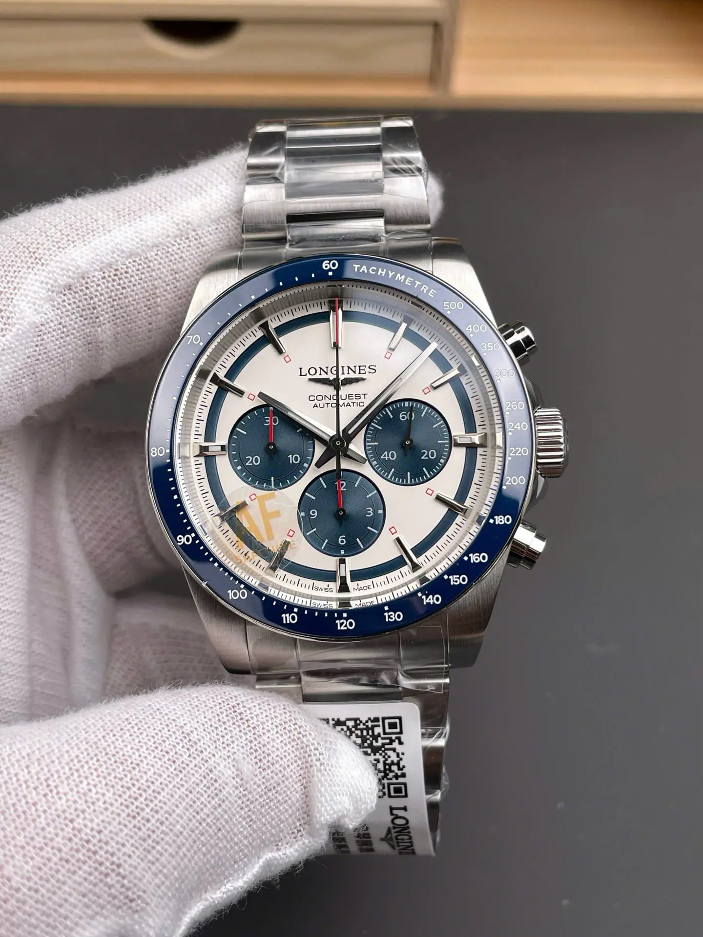 Longines Conquest Chronograph White Dial 42mm Swiss 1:1 Grade Automatic ...