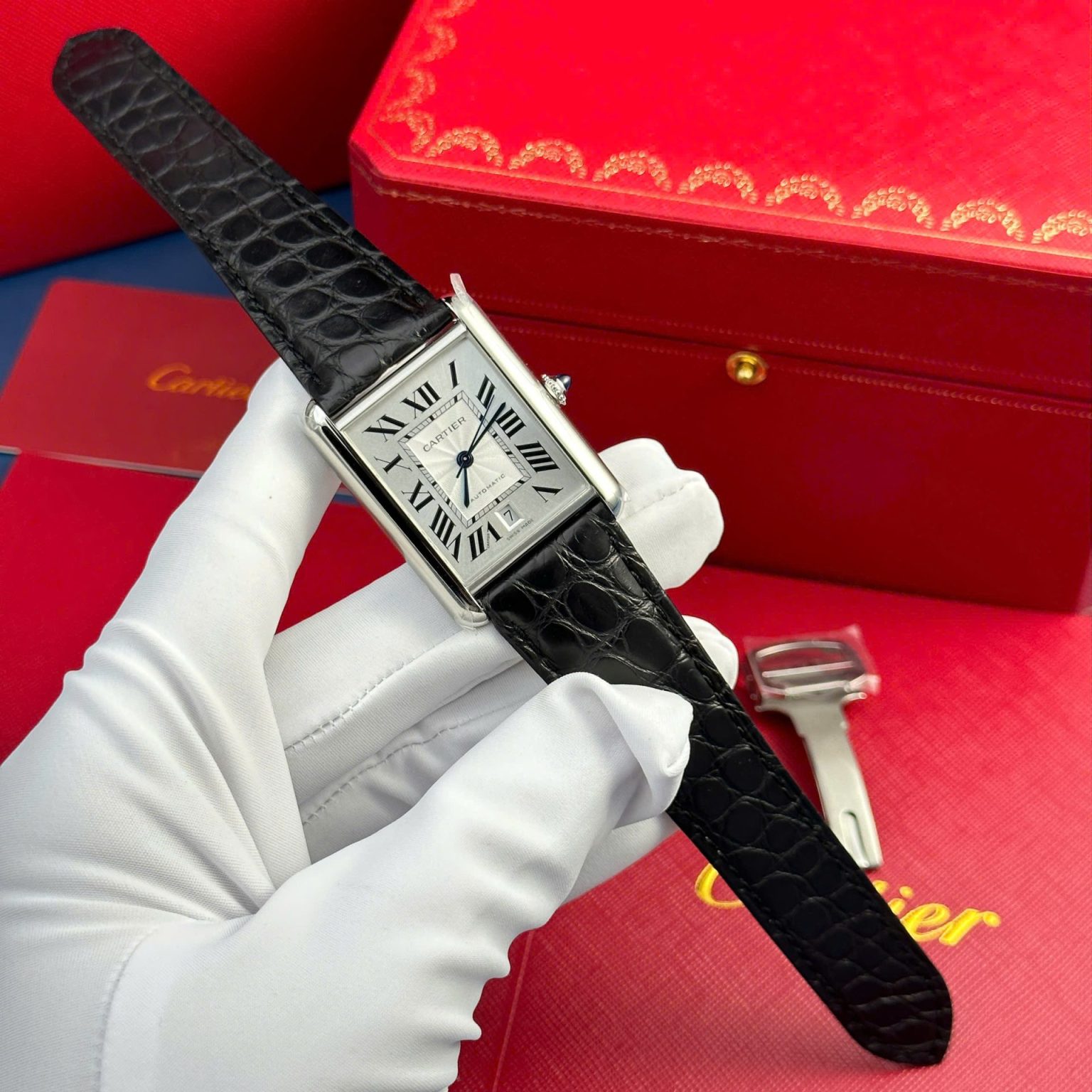 Cartier Tank Must Extra-Large Swiss 1:1 Grade Knock-Off Watch White ...