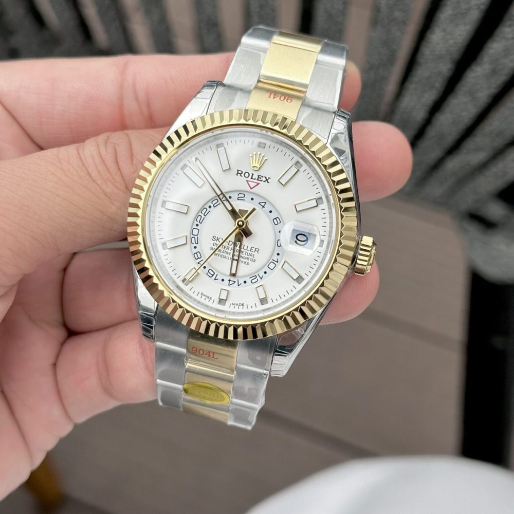 Rolex Sky-Dweller White Dial 41mm Swiss 1:1 Grade Luxury Watch ...
