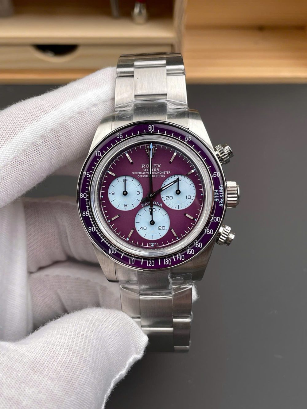 Rolex Daytona 116508 Warm Burgundy 40mm Swiss 1:1 Grade Luxury Watch ...