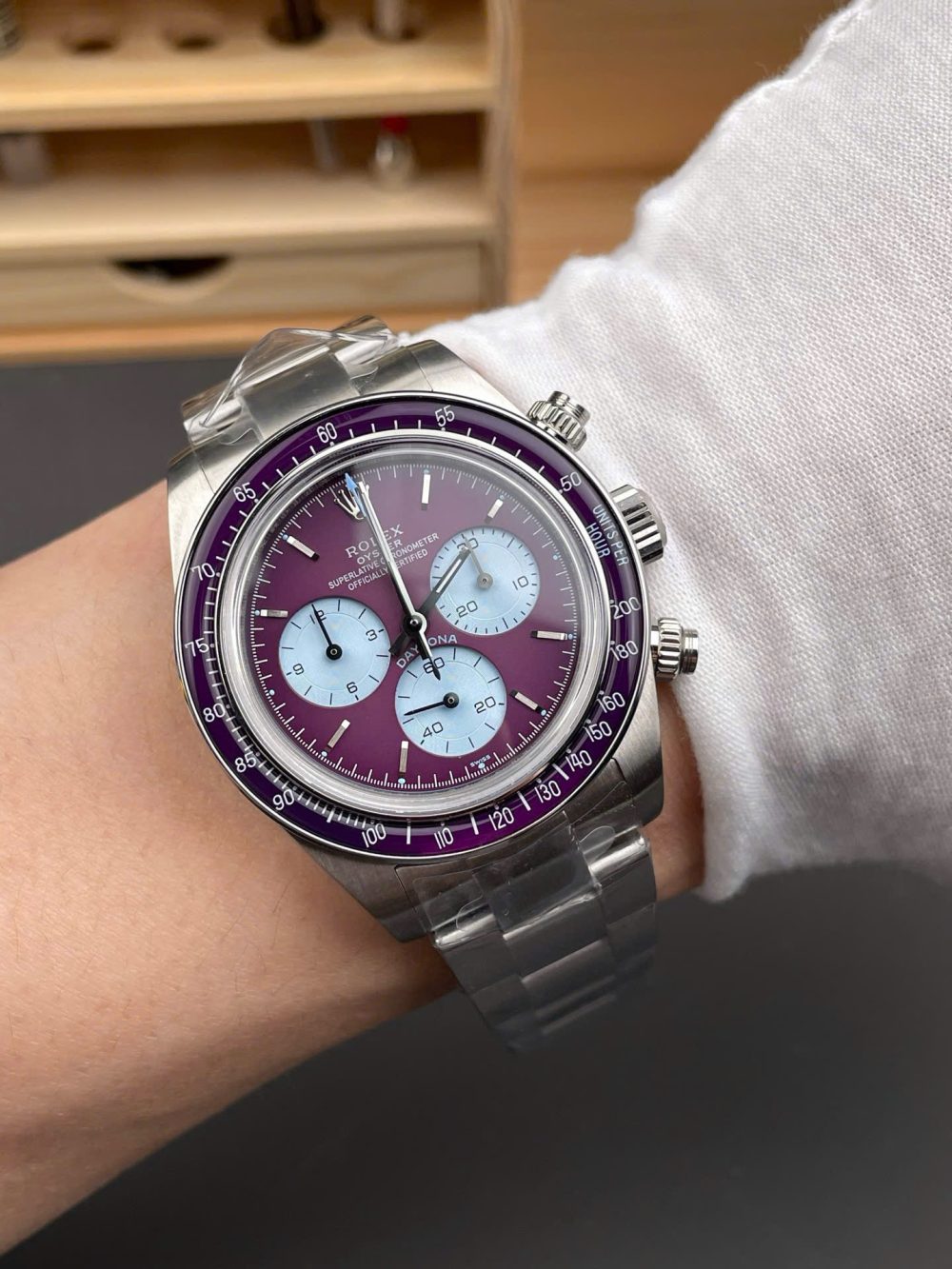 Rolex Daytona 116508 Warm Burgundy 40mm Swiss 1:1 Grade Luxury Watch ...