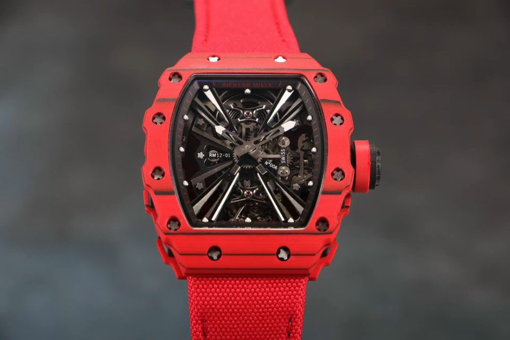 Richard Mille RM12-01 Tourbillon Carbon Red 40mm | Swiss 1:1 Grade ...